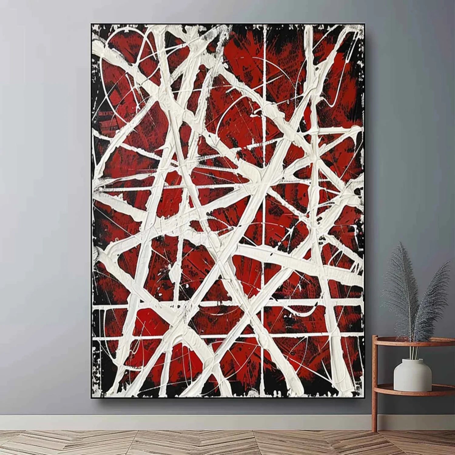 Large Colorful Pollock Art Original Large Abstract Painting Living Room ...
